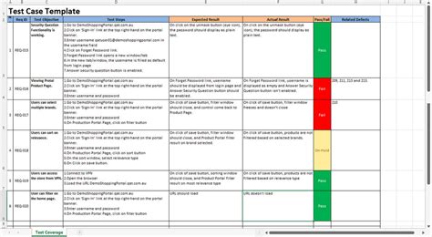 Software Test Plan Template Excel