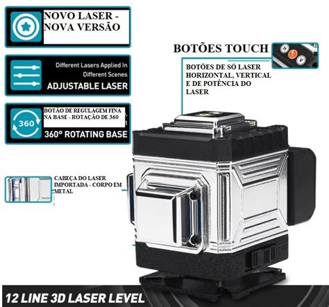 Nivel Laser Ultra Verde Linhas Profissional Completo Parcelamento Sem Juros