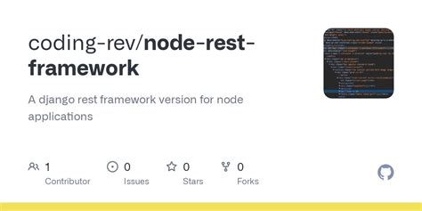 Github Coding Revnode Rest Framework A Django Rest Framework