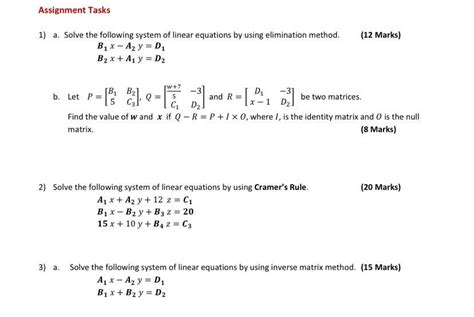 solved assignment tasks 12 marks 1 a solve the following