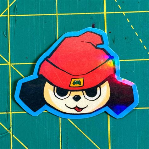 Parappa The Rapper Holographic Sticker Etsy