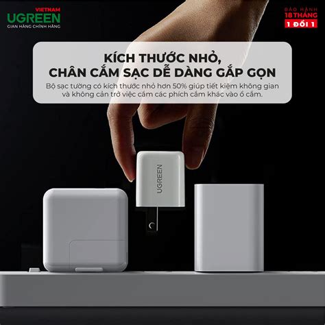 Củ Sạc Nhanh Pd20w Ugreen Cd249 Cổng Sạc Type C Chân Cắm Gập Gọn Khả Năng Tương Thích Rộng
