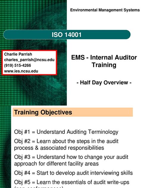 Ems Internal Auditor Training Pdf Audit Accounting And Audit