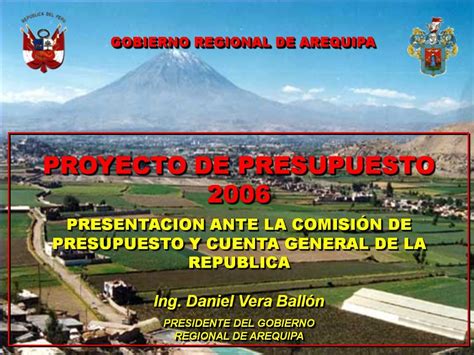 PPT PROYECTO DE PRESUPUESTO 2006 PRESENTACION ANTE LA COMISI N DE