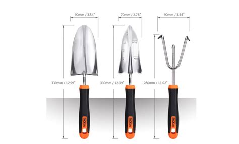 TACKLIFE Garden Tool Set 3 Piece Stainless Steel Heavy Duty Garden Kit