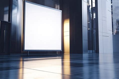 Signboard Inside A Modern Building Premium Ai Generated Image