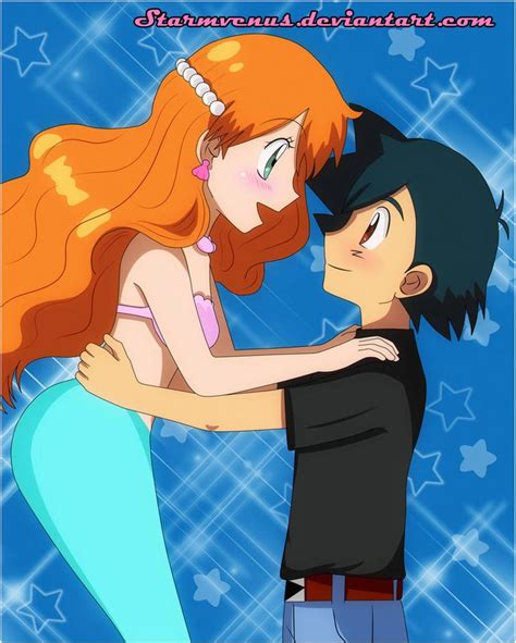Pokemon Ash And Misty Kiss In The Beach By Sunney90 On Deviantart