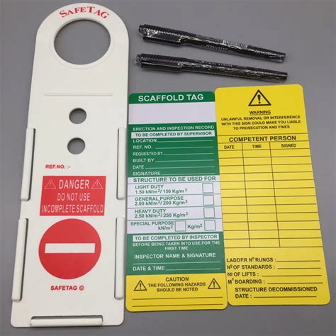 scaffold status holder and tags scaffolding safety inspection tags do