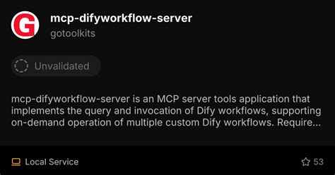 Mcp Difyworkflow Server MCP Servers LobeHub