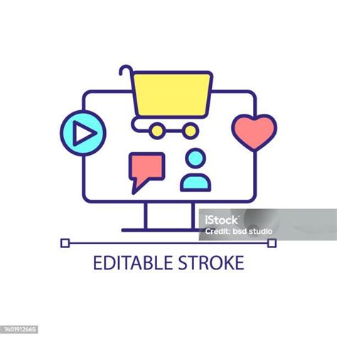 Ikon Warna Rgb Pengembangan Situs Web Eniaga Ilustrasi Stok Unduh