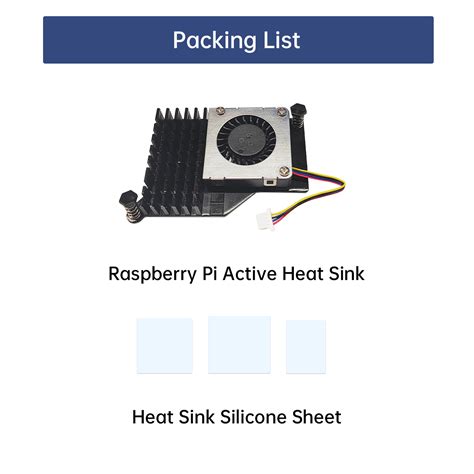 Raspberry Pi 5 Active Heat Sink With Pwm Variable Speed Fan Aluminium