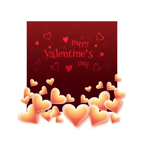 Elegant Happy Valentines Day Love Card Heart Design 272457 Vector Art
