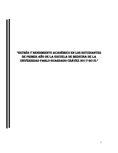 Estresyrendimiento Estrés y rendimiento académico