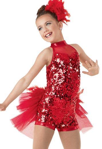 Weissman™ Sequin Biketard Boa And Glitter Bustle Girls Dance Costumes