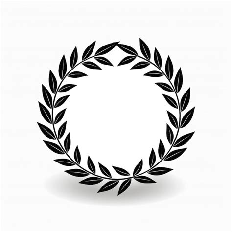 Premium AI Image A Black And White Photo Of A Wreath Of Leaves