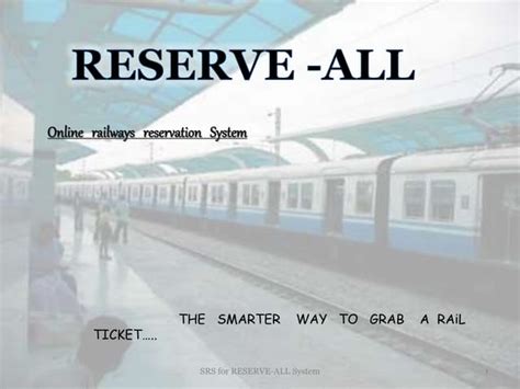 Srs On Railway Reservation System