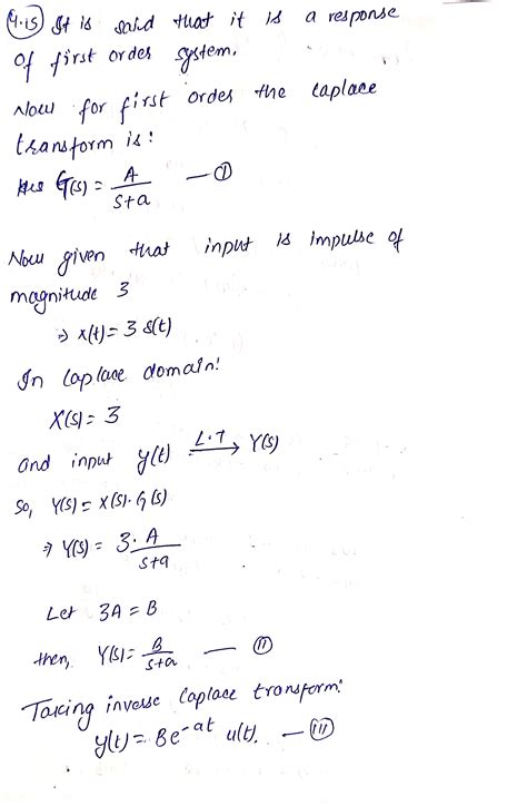 Solved Please Do Fast 415 The Graph In Fig P4 15 Is The Response