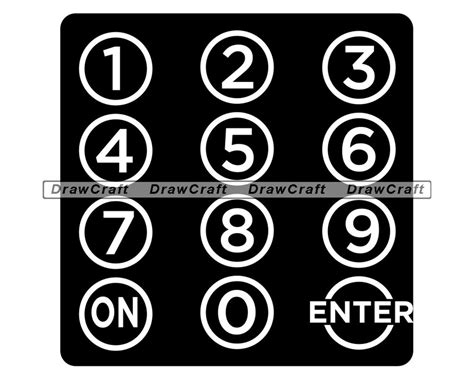 Lock Keypad Svg Dial Pad Svg Numbers Svg Lock Keypad Cut Etsy