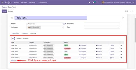 Task Subtasks Checklist V15 Store
