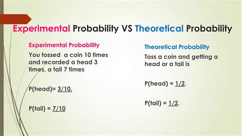 Experimental Probability Theoretical Probability Pdf