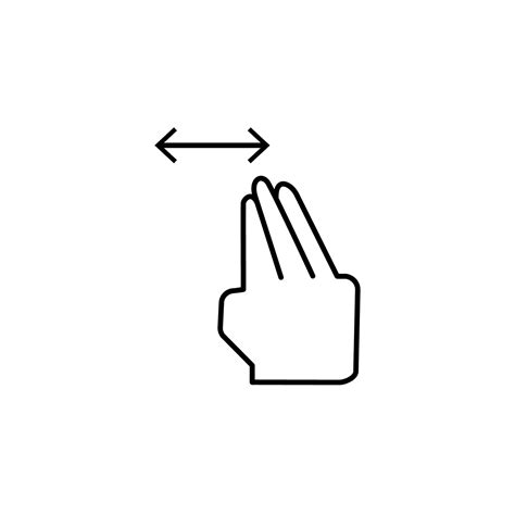 Drag Touch Horizontal Vector Icon Vector Art At Vecteezy
