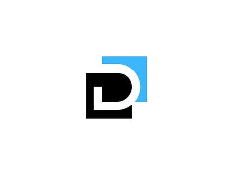 D 로고 디자인 프리미엄 벡터