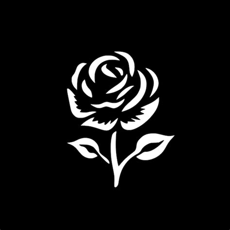 Premium Vector Flower Black And White Vector Illustration