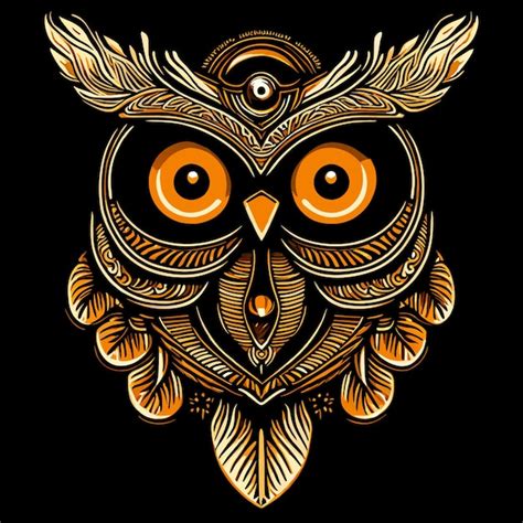 Premium Vector Owl In Isolation Shadows Unraveling Graphic Elegance