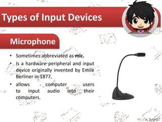 Input Output Devices Parts Of Hardware PPT