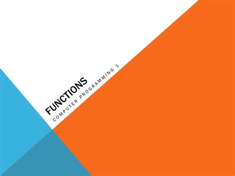 Ppt Sub Procedures And Functions Powerpoint Presentation Free