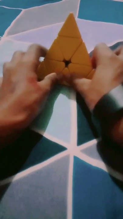 How To Solve Pyramix Cube And How To Make Pyramix Cube And Solve Viral Shorts Ytshorts 🤗😱
