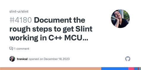 Document The Rough Steps To Get Slint Working In C MCU Environments