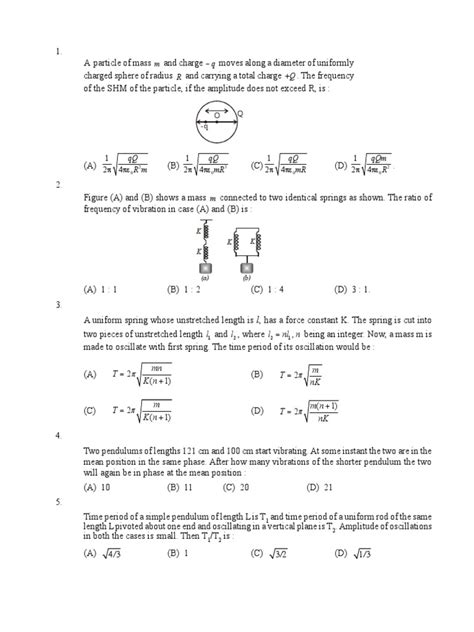 Shm Pdf Oscillation Force
