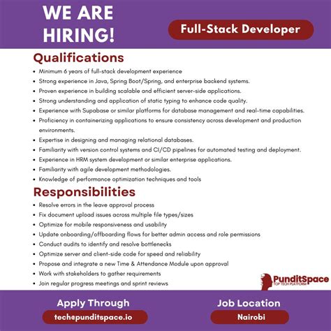 Techcareers Fullstackengineer Javajobs Springboot Nestjs Hiring Punditspace Punditspace