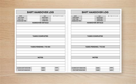 Shift Handover Log Book Employee Handover Record Book Record All Shift Information In Your