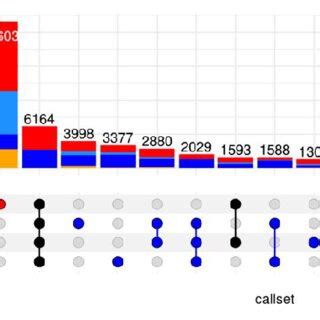 Upset Plot Showing The Overlap Between The Callsets Colours In The Top