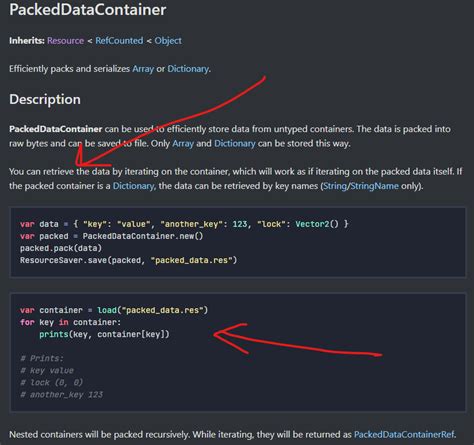 How Do I Retrievedeserialize Data From A Packeddatacontainer Programming Godot Forum