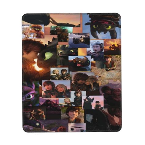Toothless Mouse Pad Personalized Gaming Mouse Mat With Stitched Edge Non Slip Rubber Base