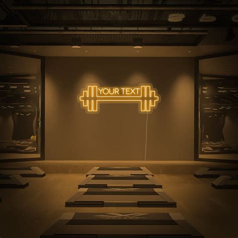 Custom Dumbbell Neon Sign Custom Barbell Neon Sign Gym Neon Sign Gym