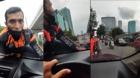 Kronologi Lengkap Petugas Dishub DKI Naik Ke Kap Mobil Terbawa Sampai
