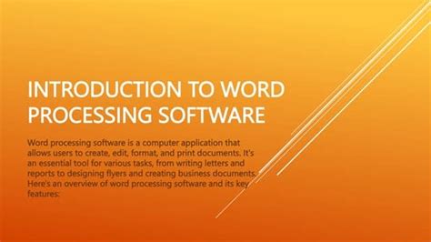 Word Processing Ppt