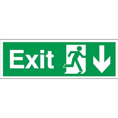 Exit Running Man Down Arrow