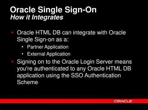 Integrating Oracle Html Db With Oracle Application Server G Ppt