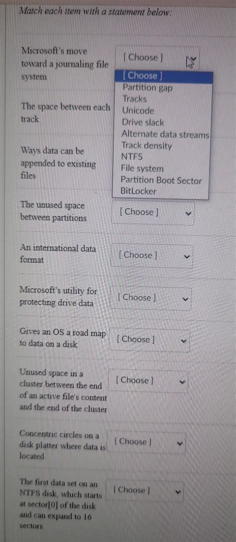 Solved Match Each Item With A Statement Below Microsofts