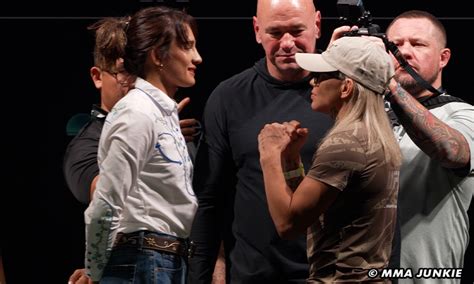 Yazmin Jauregui Ketlen Souza Ufc 306 Press Conference Faceoff Mma Junkie