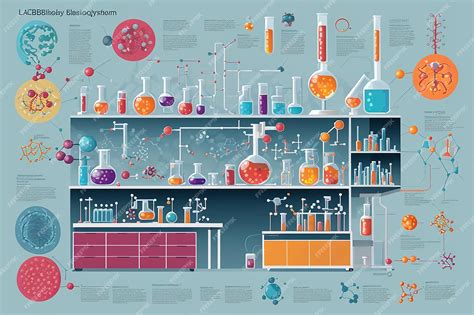 Infografía De Laboratorio Con Biología Molecular Genética Física