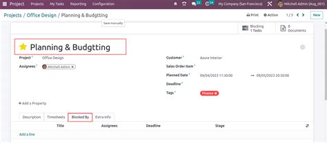 How The Task Dependencies Work In Odoo 16 Project App