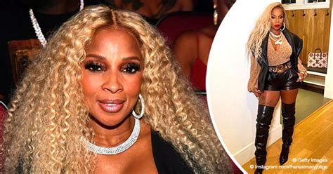 Mary J Blige Flaunts Leg Tattoo In Her Signature Thigh High Boots
