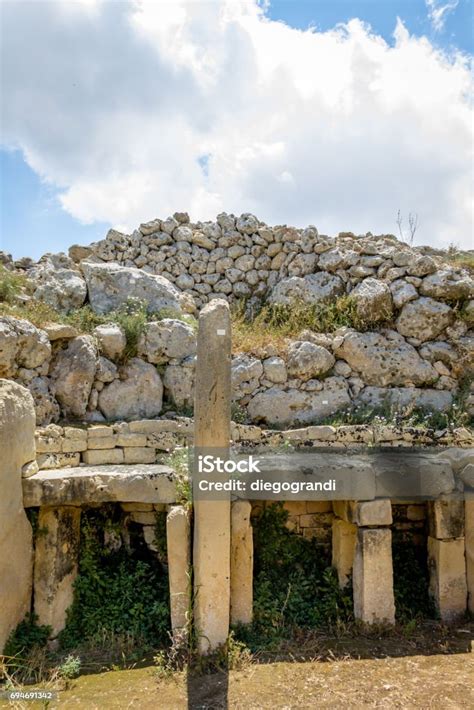 Ggantija 사원 신석기 거석 복잡 한 유적gozo 몰타 Unesco 조직된 단체에 대한 스톡 사진 및 기타 이미지