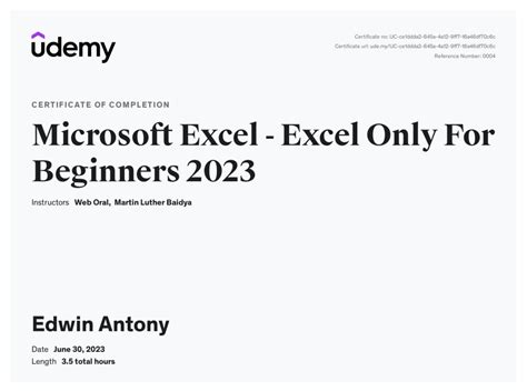 Edwin Antony On Linkedin Udemy Course Completion Certificate